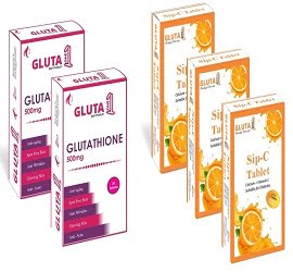 Gluta One and Gluta C (01 Month Package) - Gluta One
